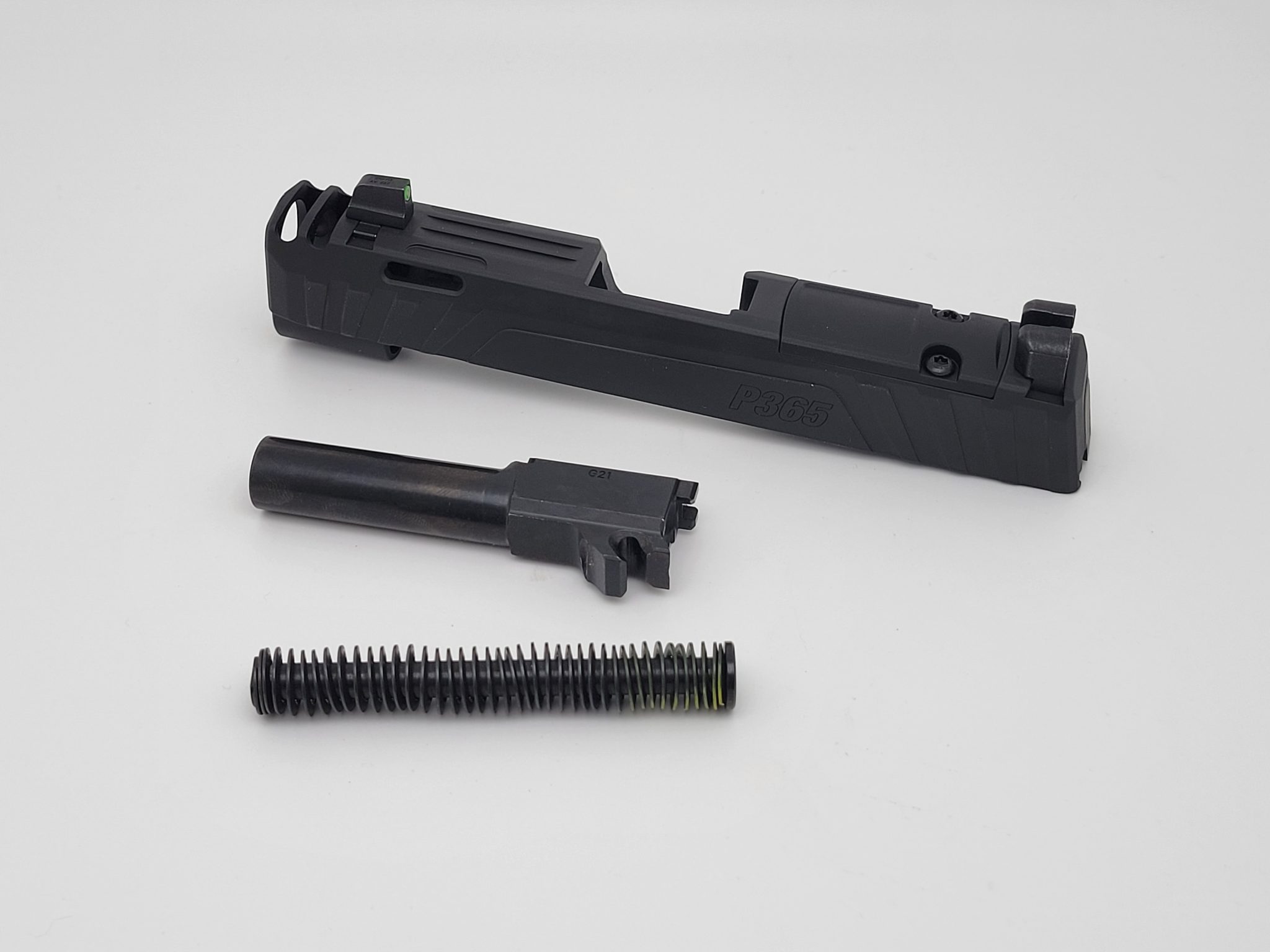 P365X, 3.1″, 9MM SPECTRE COMP SLIDE ASSEMBLY, INTEGRATED COMP – BLACK W ...